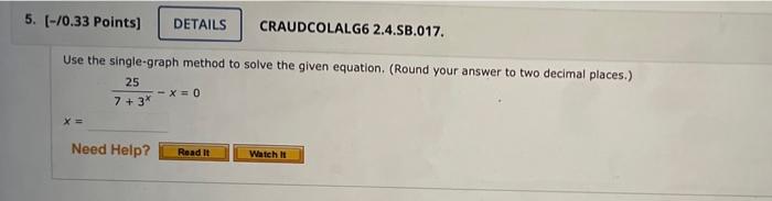 Solved Use the single-graph method to solve the given | Chegg.com