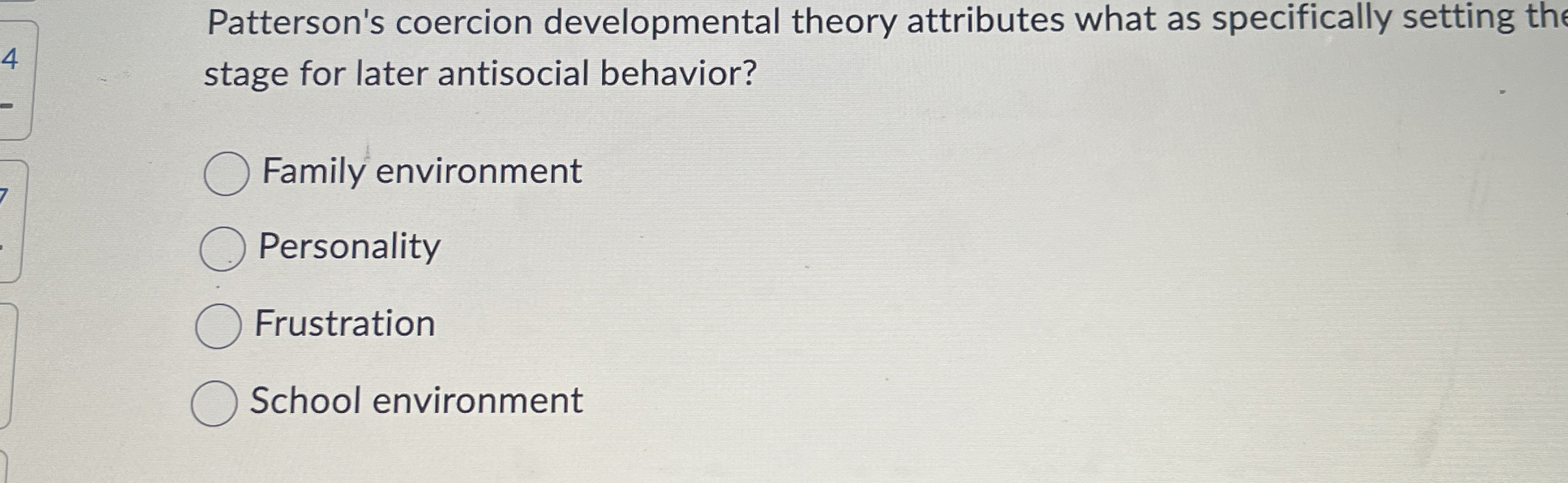 Solved Patterson's coercion developmental theory attributes | Chegg.com