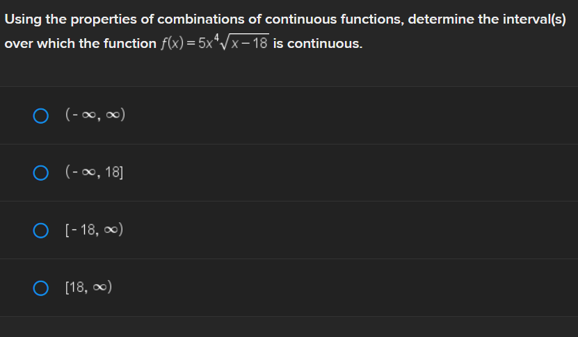 Solved Using the properties of combinations of continuous | Chegg.com