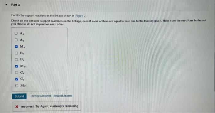 Solved ldentify the support feactions on the linkage shown | Chegg.com