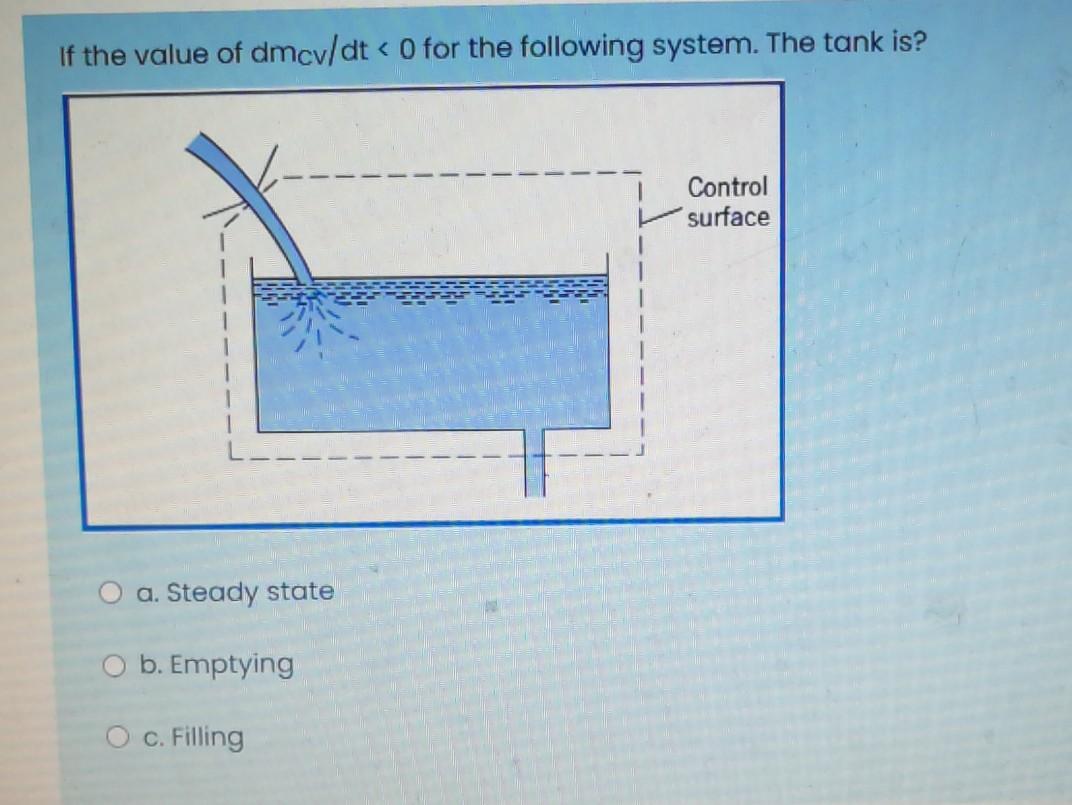 Solved If the value of dmcv/dt