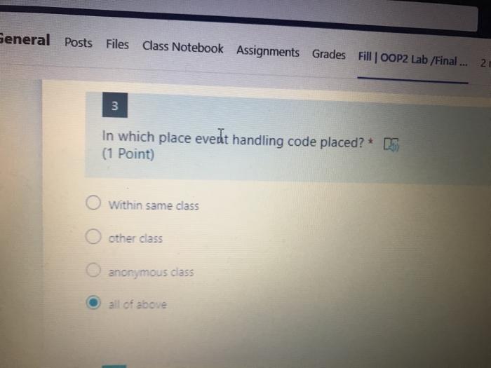 Solved General Posts Files Class Notebook Assignments Grades | Chegg.com