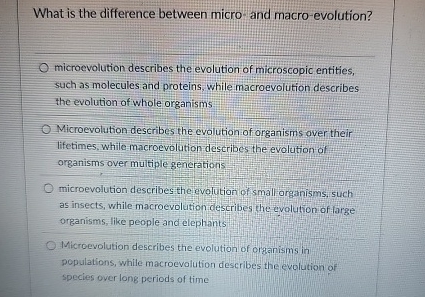 Solved What is the difference between micro- ﻿and | Chegg.com