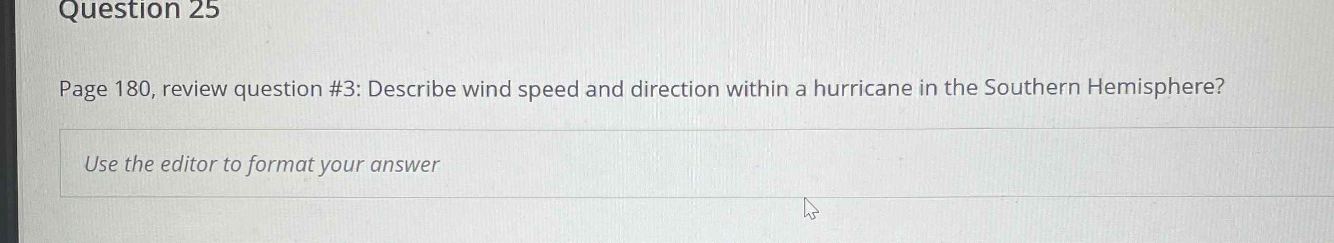 Solved Page 180, ﻿review question #3: Describe wind speed | Chegg.com