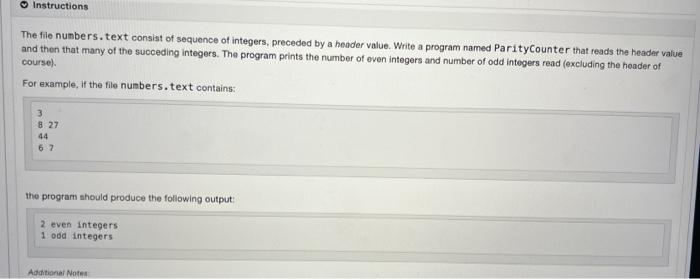 Solved IN JAVA PLEASE. 1) The file numbers.text consist of | Chegg.com