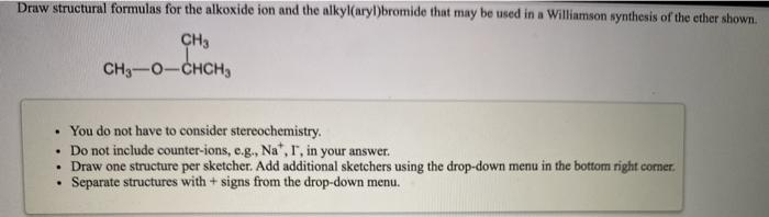 Solved Draw structural formulas for the alkoxide ion and the | Chegg.com