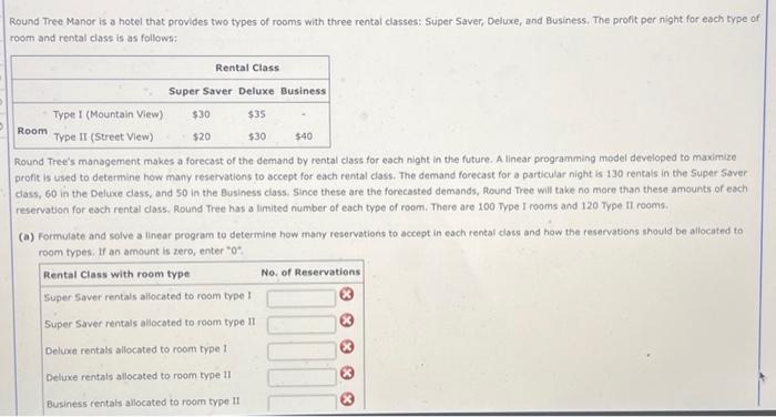 Solved (a) Formulate and solve a linear program to determine | Chegg.com