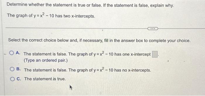 Solved Determine whether the statement is true or false. If | Chegg.com