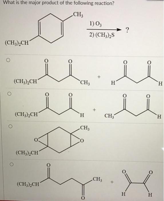 Solved What is the major product of the following reaction? | Chegg.com
