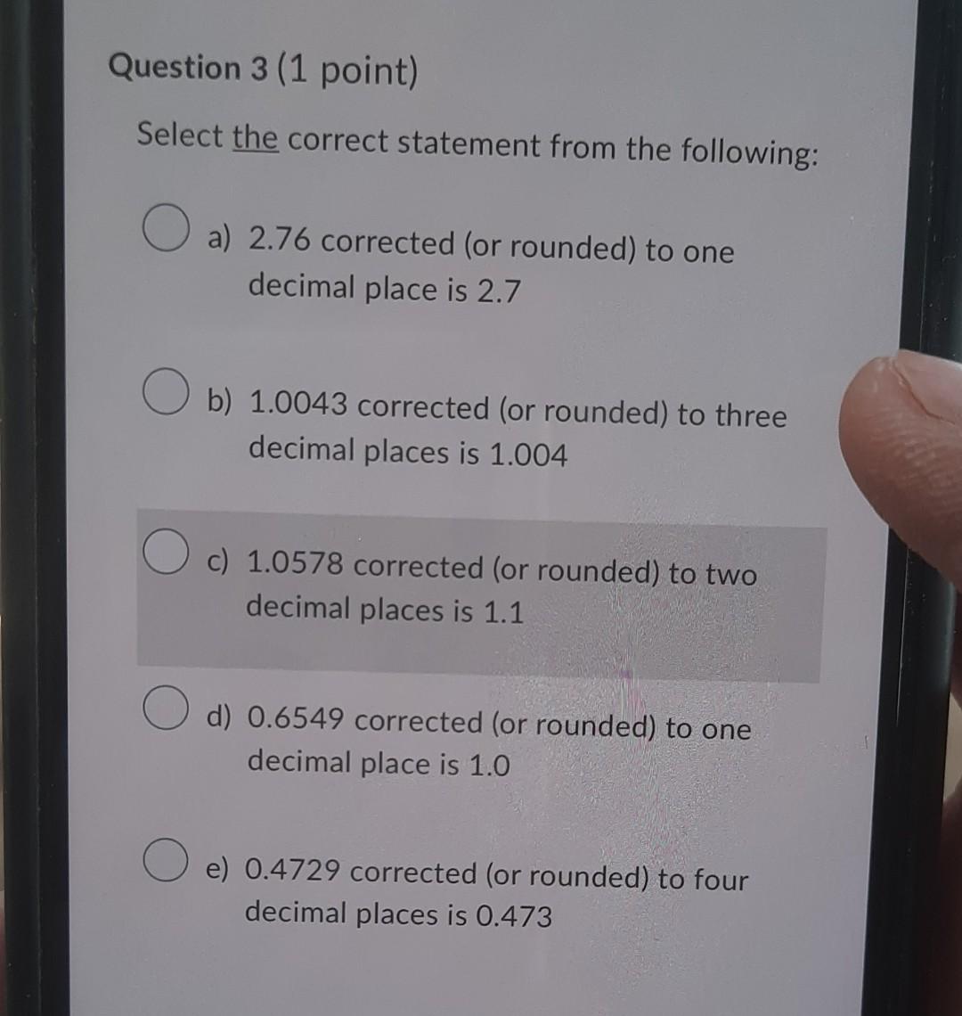 Solved Select the correct statement from the following: a) | Chegg.com