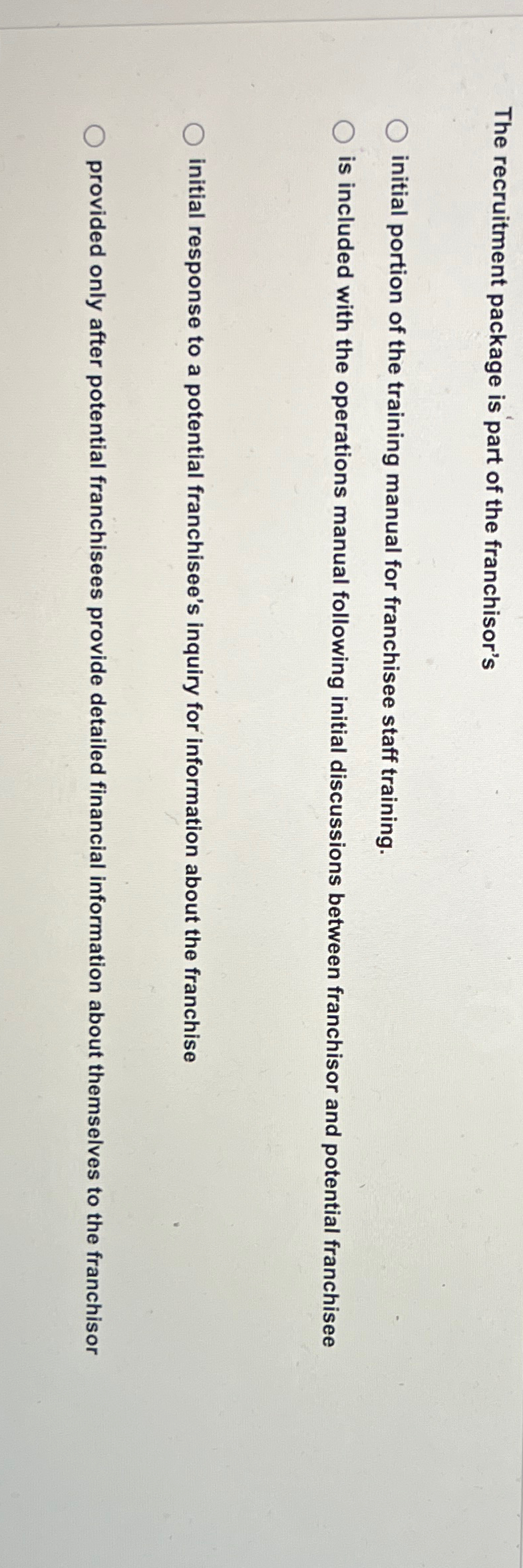 Solved The recruitment package is part of the | Chegg.com