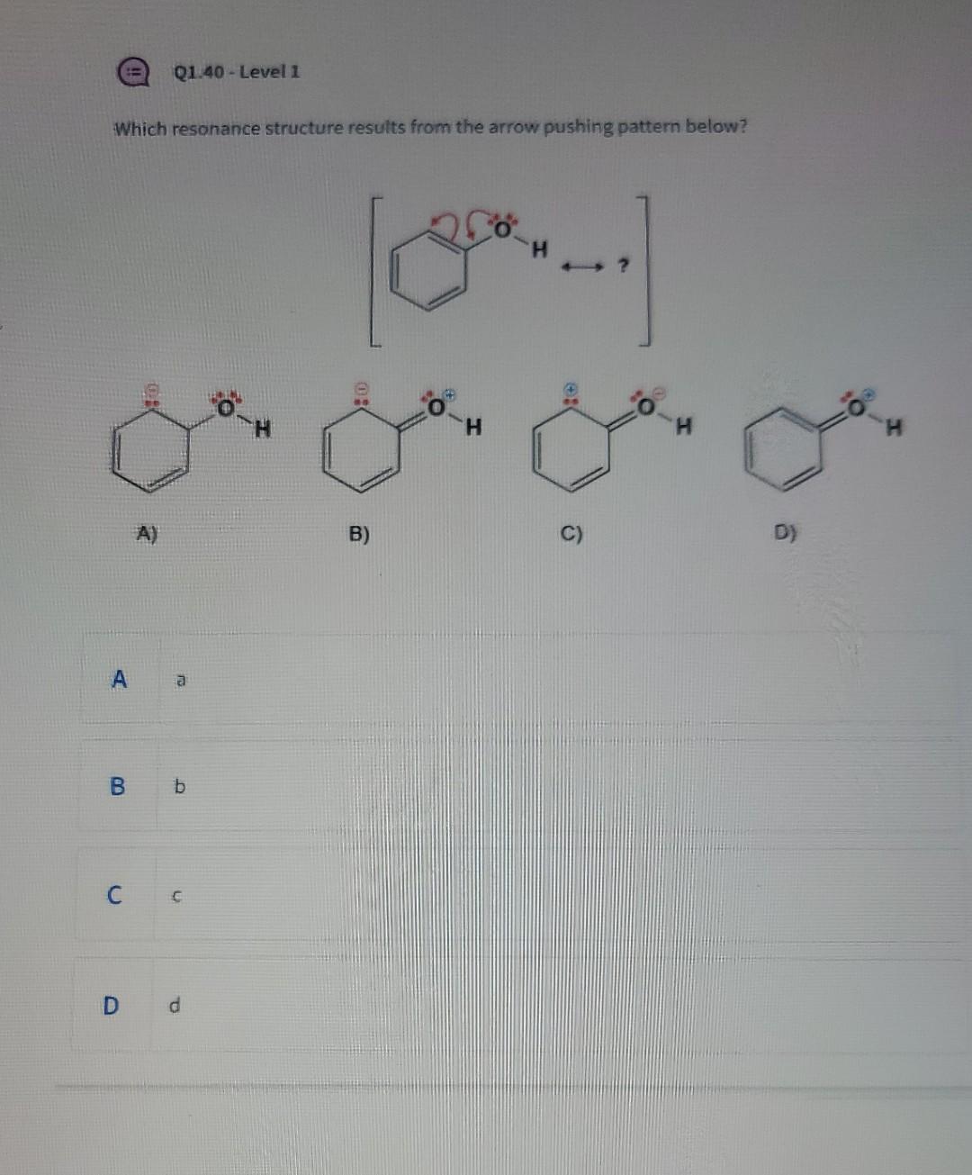 Solved Which resonance structure results from the arrow | Chegg.com
