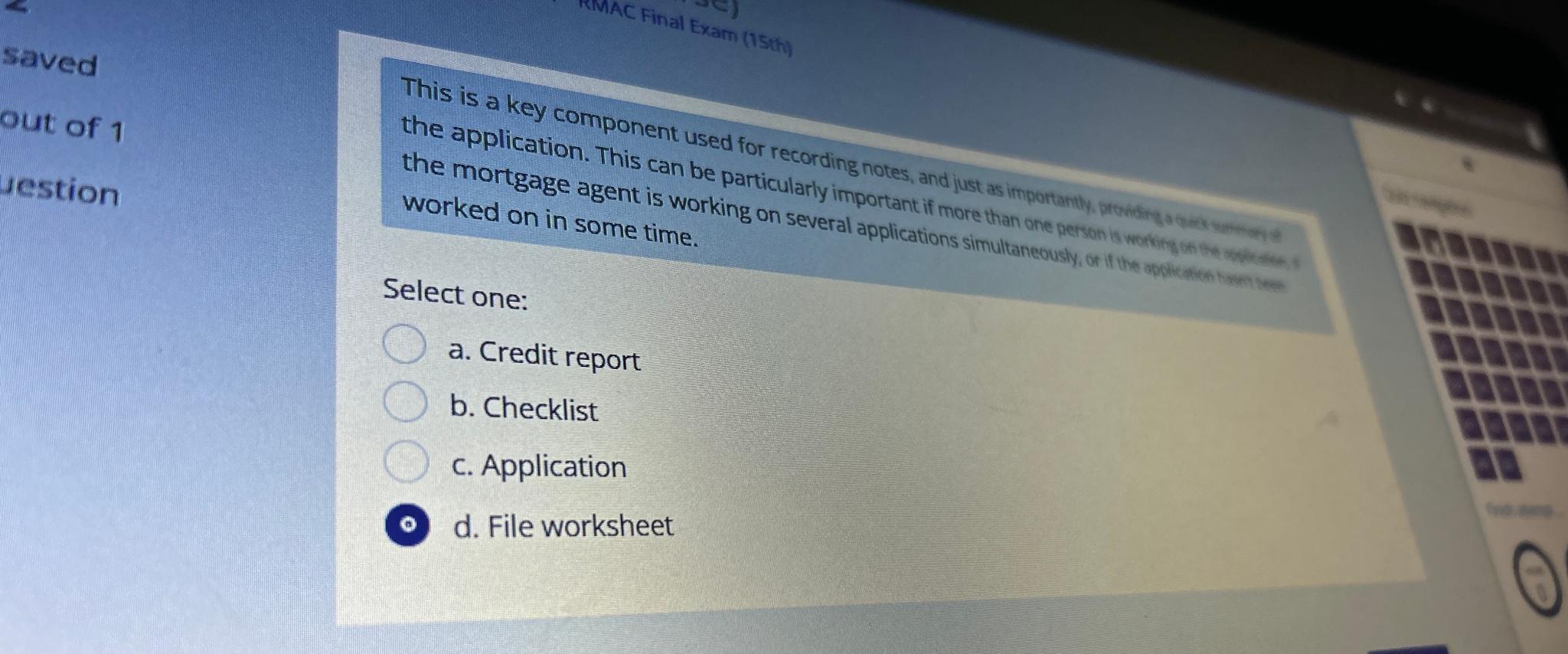 Solved the mortgage agent is working on several applications | Chegg.com