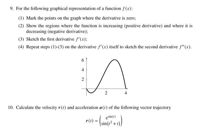 Solved 9. For the following graphical representation of a | Chegg.com