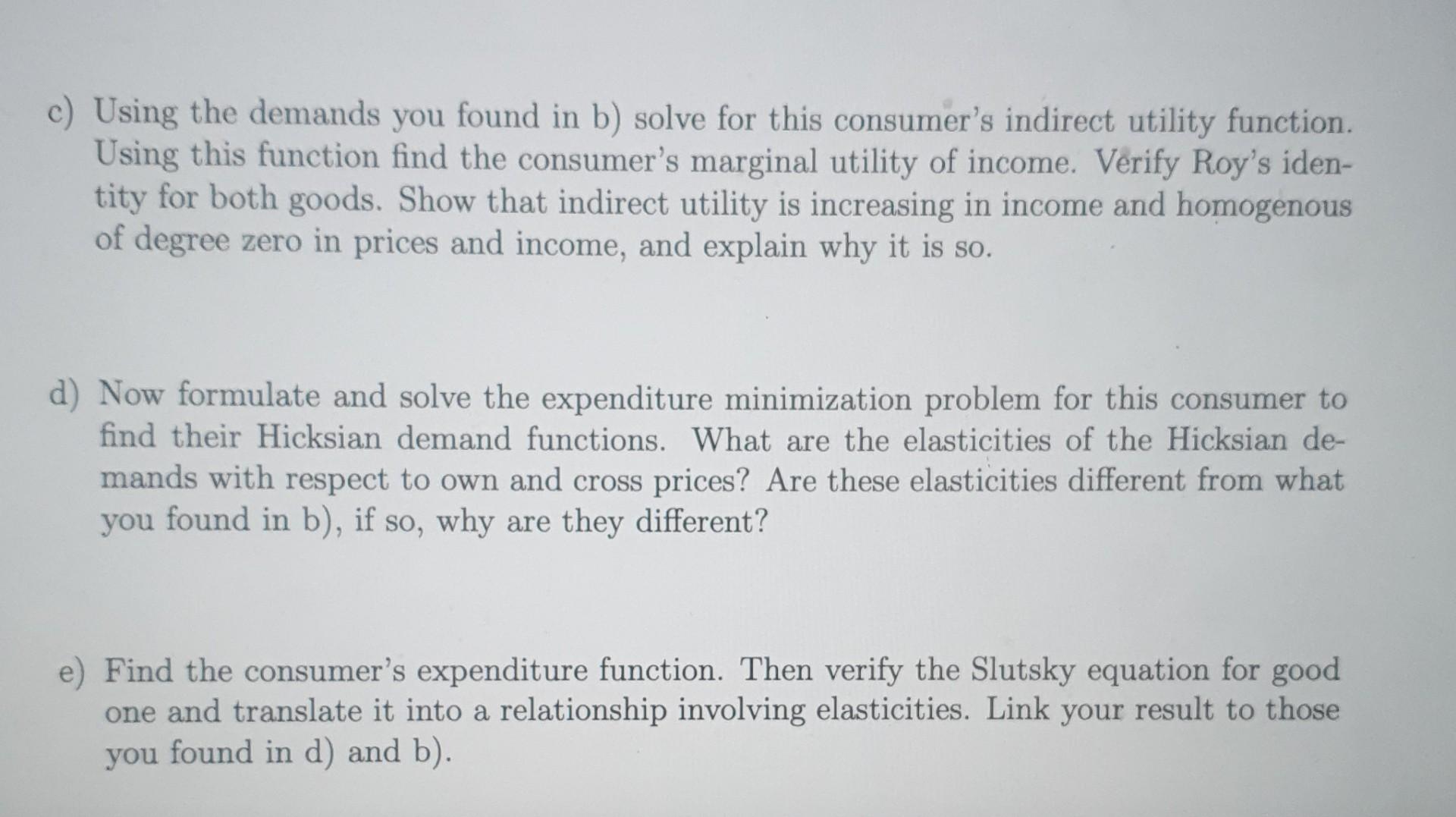Solved A consumer has a utility function of the form U(x1, | Chegg.com