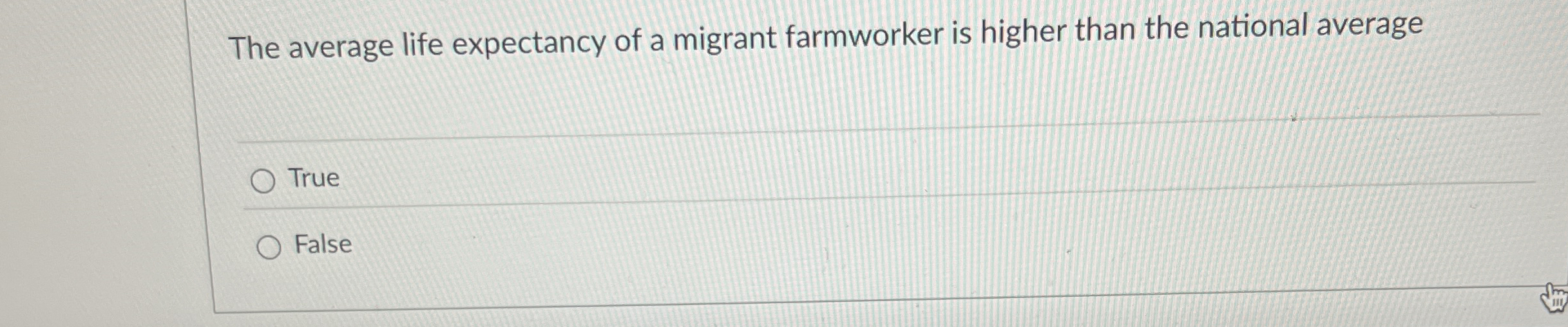 Solved The average life expectancy of a migrant farmworker | Chegg.com