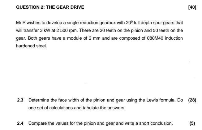 Solved Material: 080M40.....Treatment: Induction Hardened | Chegg.com