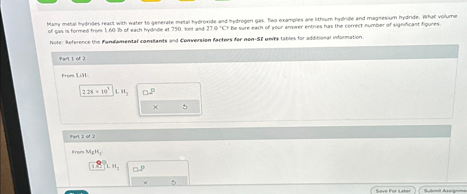 Solved Note: Reference the Fundamental constants and | Chegg.com
