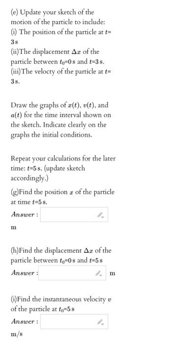A particle moves along a straight line with a | Chegg.com