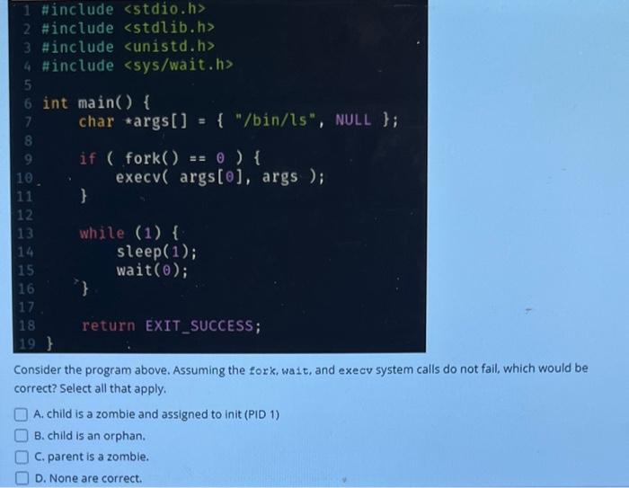 Solved Consider the program above and fill in the blank in | Chegg.com