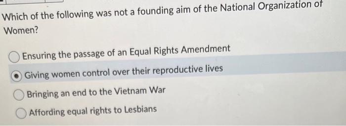 Which of the following was not a founding aim of the | Chegg.com