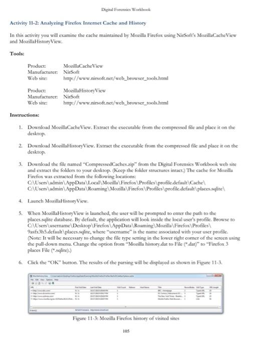 Solved Digital Foecnivics Wecklbook: Activity 11-2: | Chegg.com