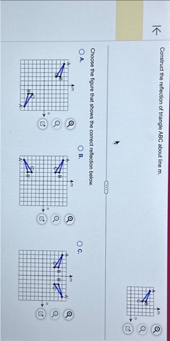 Solved Construct the reflection of triangle ABC about line | Chegg.com