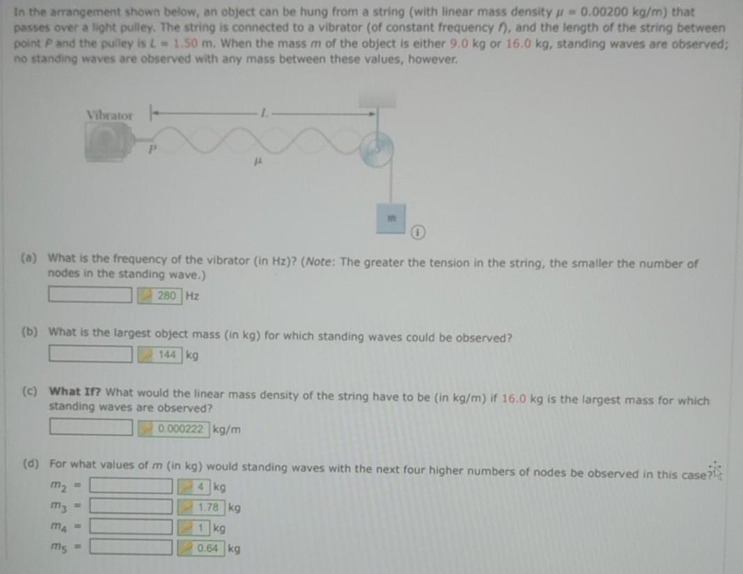 Solved In the arrangement shown below, an object can be hung | Chegg.com