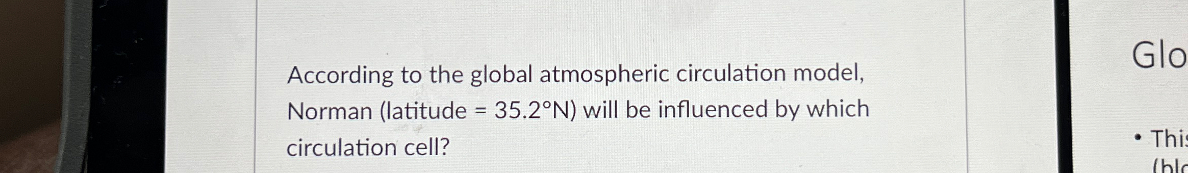 Solved According to the global atmospheric circulation | Chegg.com