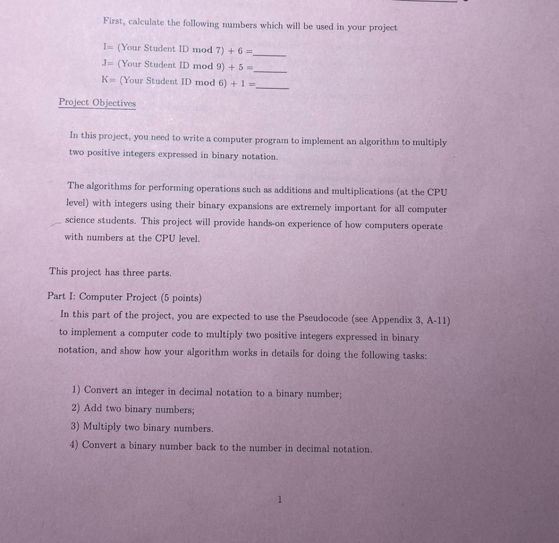 Solved First, calculate the following numbers which will be | Chegg.com