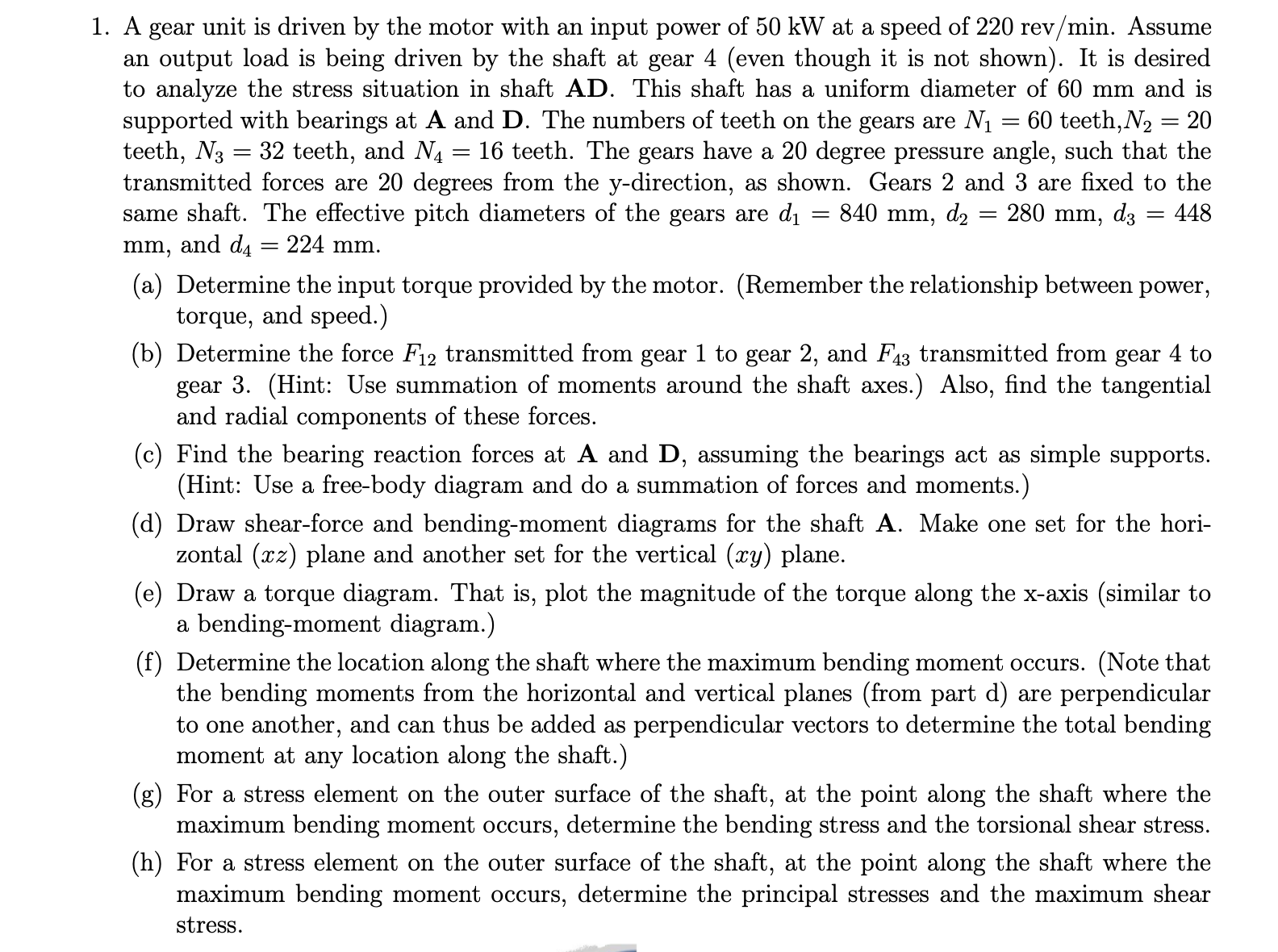 Solved Please just solve parts E through H, ﻿even if it's | Chegg.com