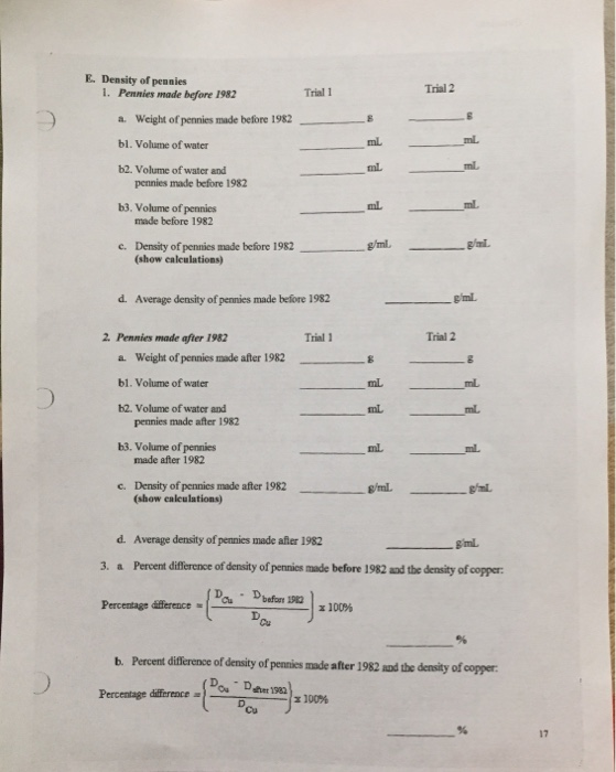 Name Section Date LABORATORY REPORT: Measurements and | Chegg.com