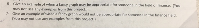 Solved 6- Give an example of when a fancy graph may be | Chegg.com