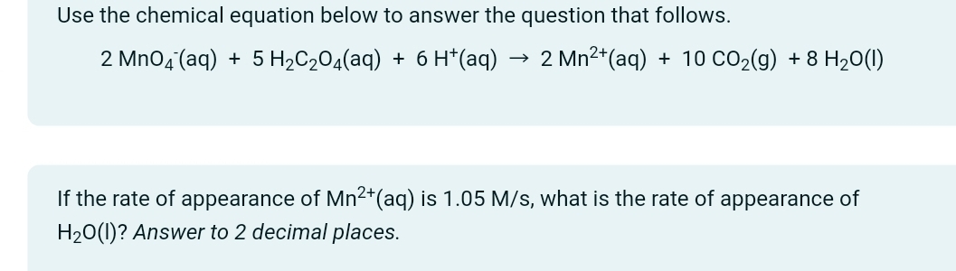 Solved Use the chemical equation below to answer the | Chegg.com
