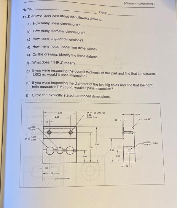 Name: Date: p7-2) Answer questions about the | Chegg.com