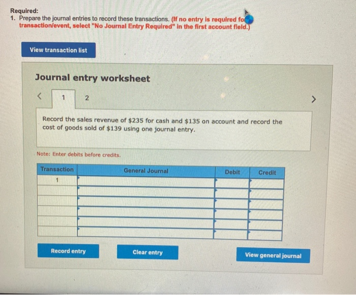 Solved Required: 1. Prepare the journal entries to record | Chegg.com