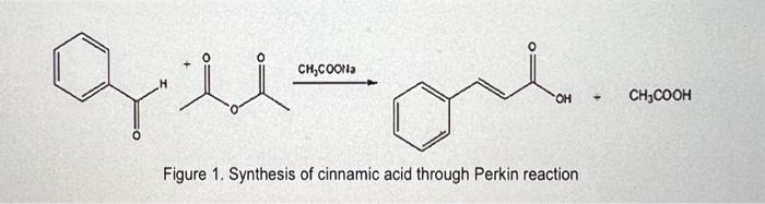 Solved CH3COOH Figure 1. Synthesis of cinnamic acid through | Chegg.com