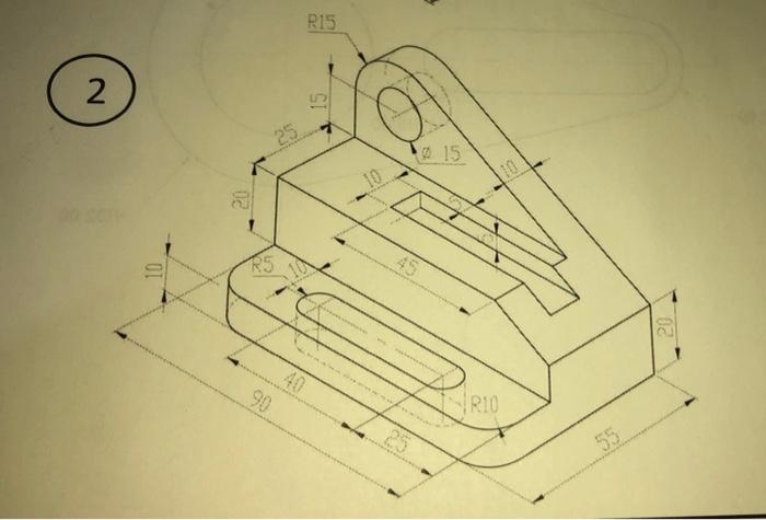 Solved draw the three orthogonal views of each of the | Chegg.com