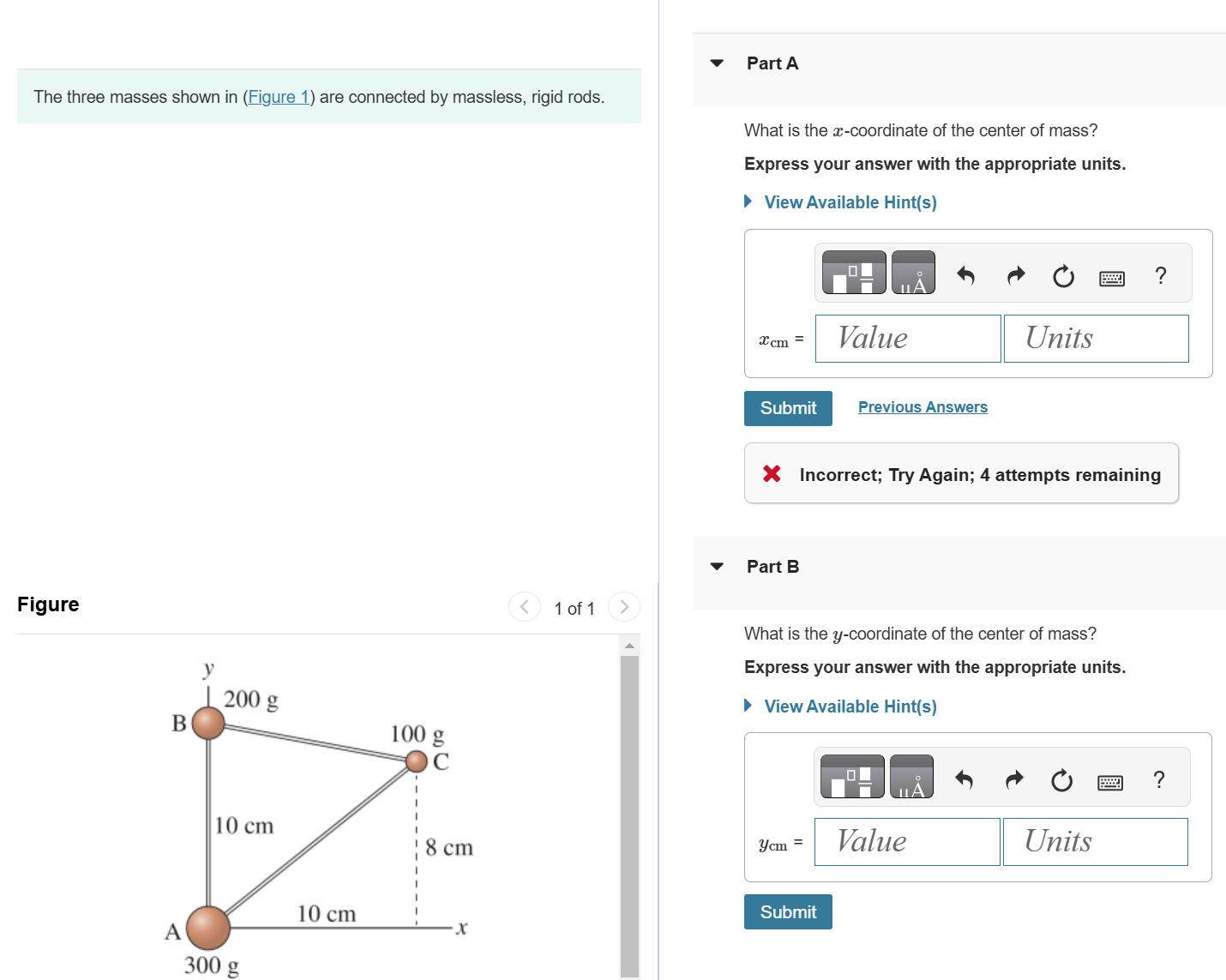 Solved The three masses shown in (Figure 1) ﻿are connected | Chegg.com