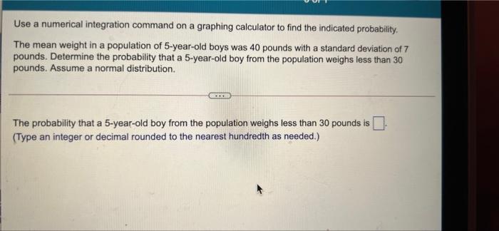 Solved Use a numerical integration command on a graphing | Chegg.com