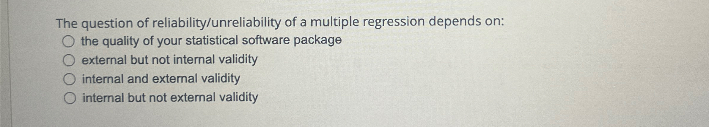 Solved The question of reliability/unreliability of a | Chegg.com