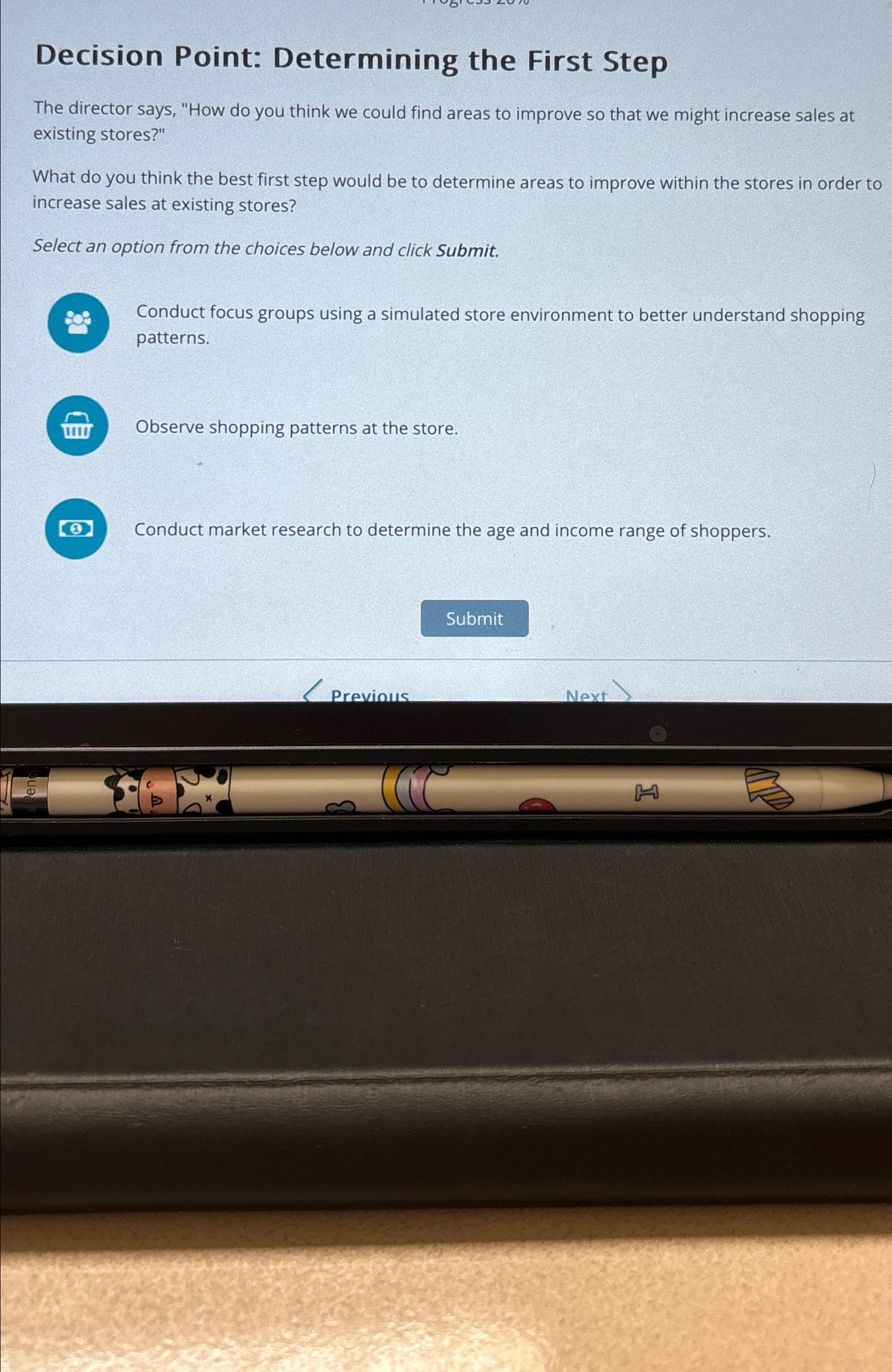 Solved Decision Point: Determining the First StepThe | Chegg.com