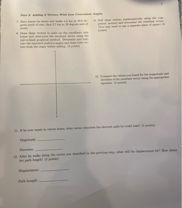 Solved Worksheet - Exp 2: Vector Addition Part 1 Objective: | Chegg.com