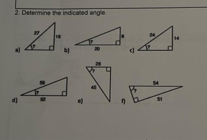 Solved 2 Determine The Indicated Angle