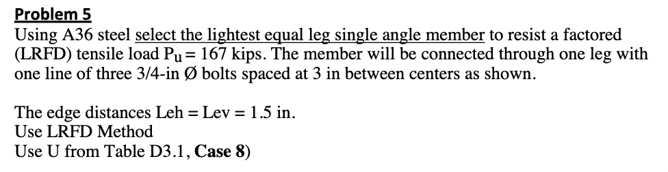 Solved Problem 5Using A36 ﻿steel select the lightest equal | Chegg.com