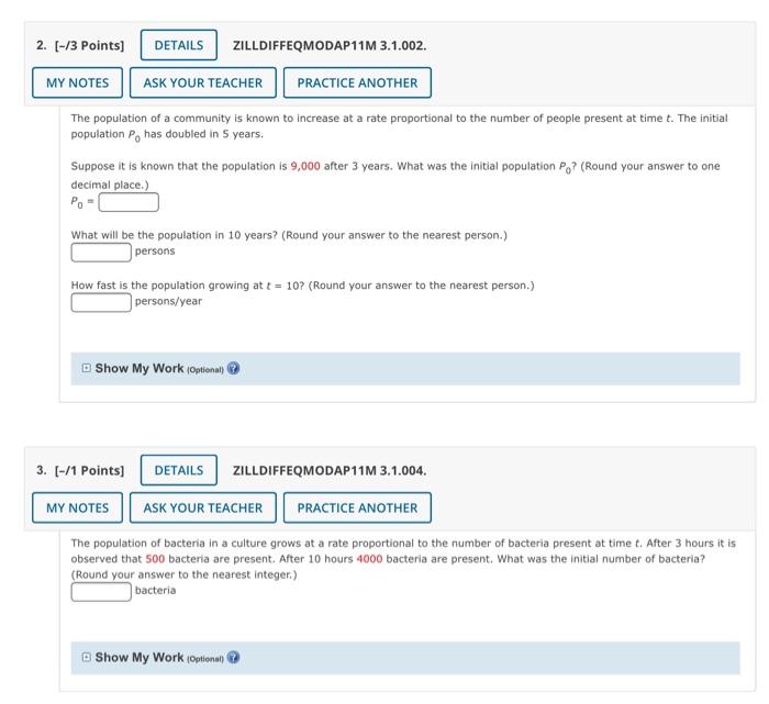 Solved 2. [-13 Points) DETAILS ZILLDIFFEQMODAP11M 3.1.002. | Chegg.com Solved 2. [-13 Points) DETAILS ZILLDIFFEQMODAP11M 3.1.002. | Chegg.com