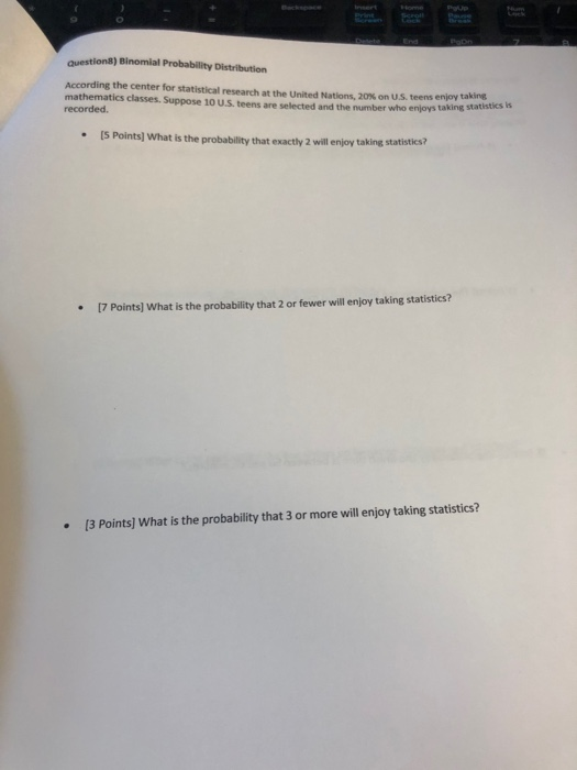 Solved questions) Binomial Probability Distribution | Chegg.com