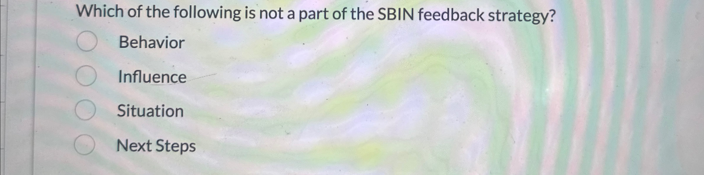 Solved Which of the following is not a part of the SBIN | Chegg.com