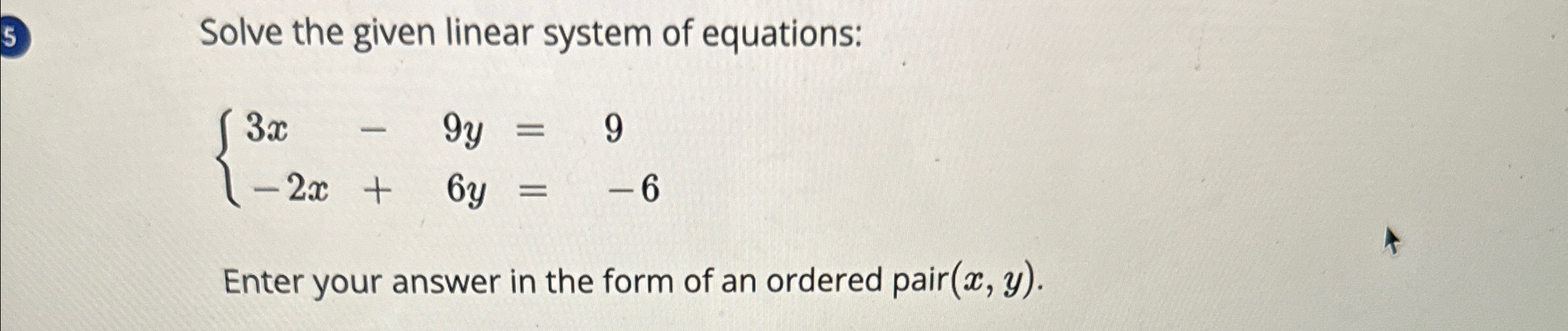 Solved Solve the given linear system of | Chegg.com