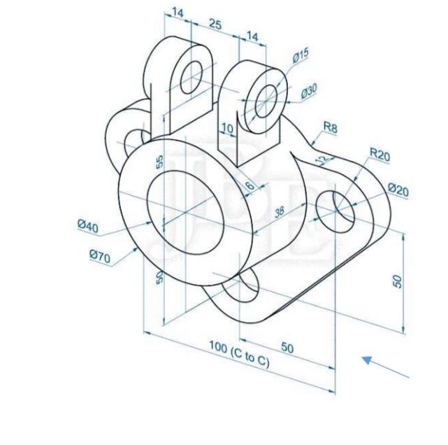 Solved draw the front view and top view and left hand side | Chegg.com